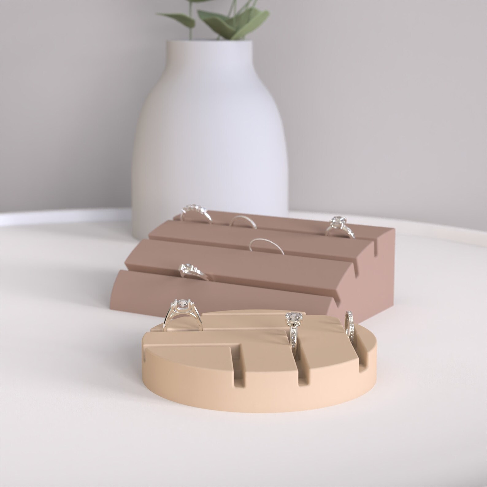 Concrete Ring Holder Base Molds Silicone Cement Dispplay Tray - Etsy