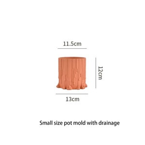 Nodic Style Candle Pattern Cement Planter Flower Pot Mold Potted Green ...