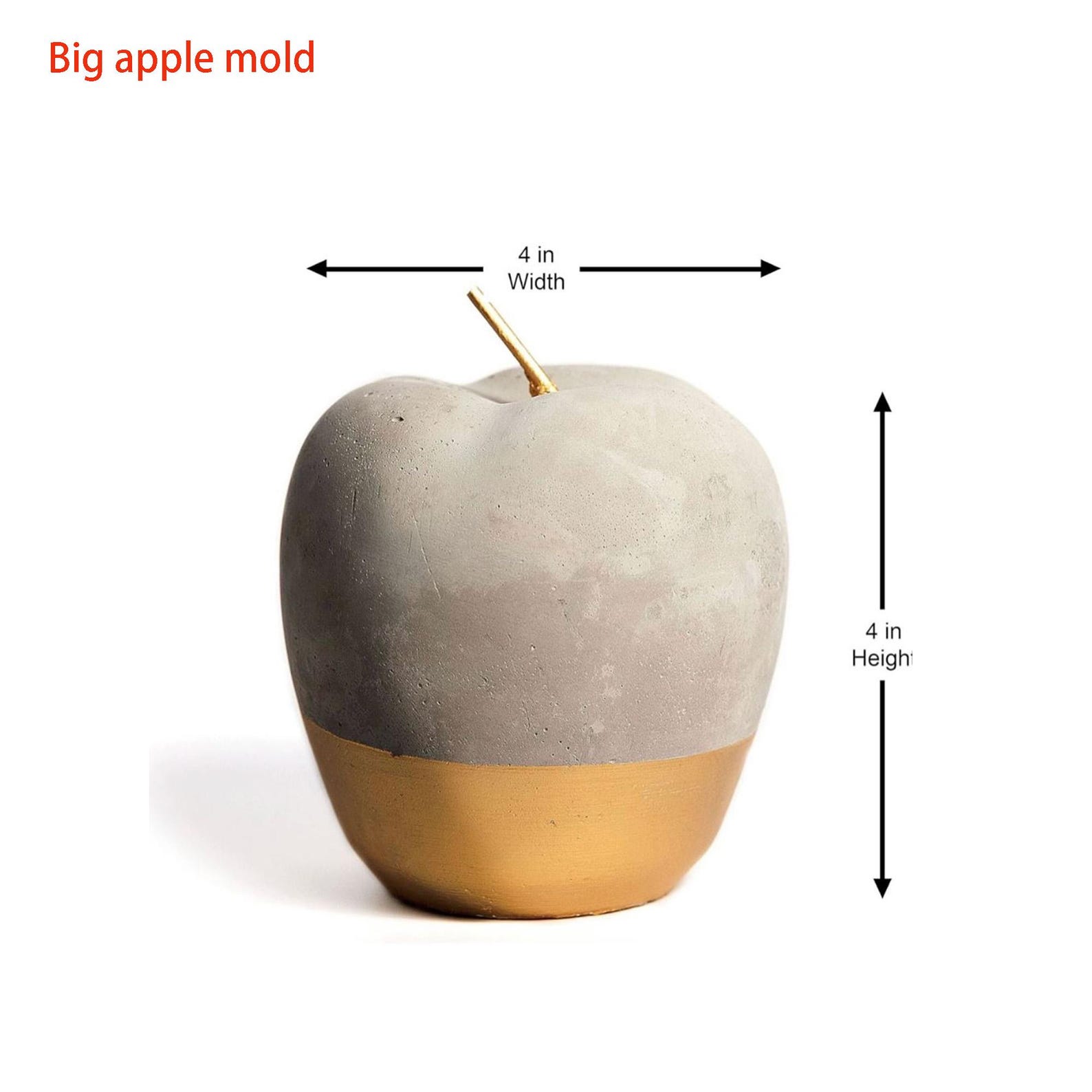 Apple Pear Cement Mold: DIY Concrete Fruit, Gypsum Decor - Etsy