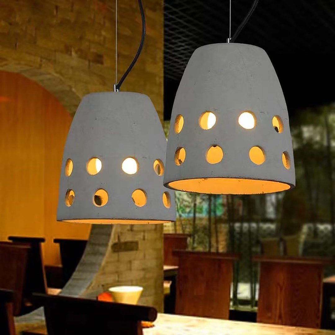 Nordic Simple Style Creative Lampshade Cement Mould Pendant Lamp ...