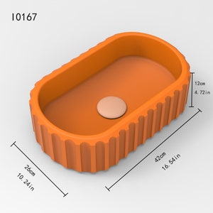 Creative Striped Wash Basin Mold Sink Silicone Mold Concrete Mold ...