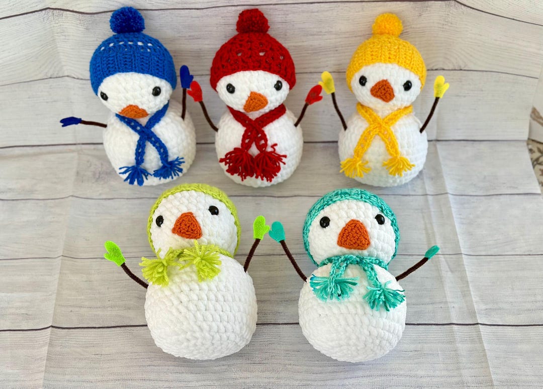 Cute Snowman Family. Crochet Gift for Christmas/any Holiday/any ...