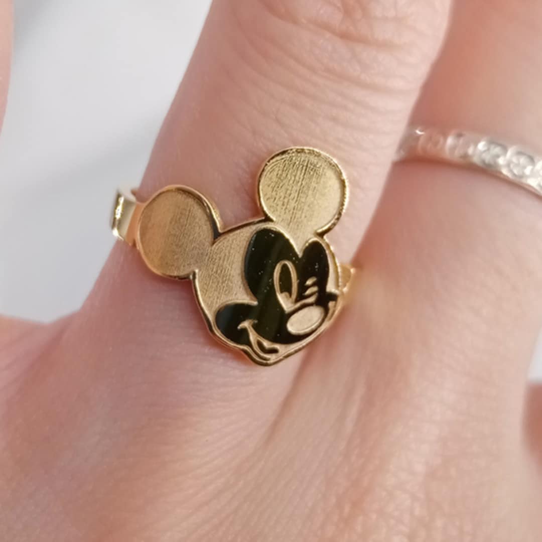 Cartoon Kids Custom Character Ring, Cute Personalized Name Ring ...