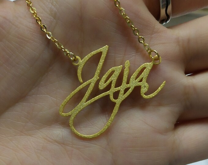 Custom Name Necklace, Sam Nameplate Necklace, Personalized Letter Name ...