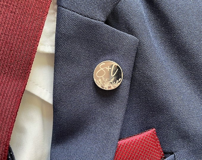 Custom Brooch Pin Logo, Custom Enamel Pin, Customized Initial Brooch ...