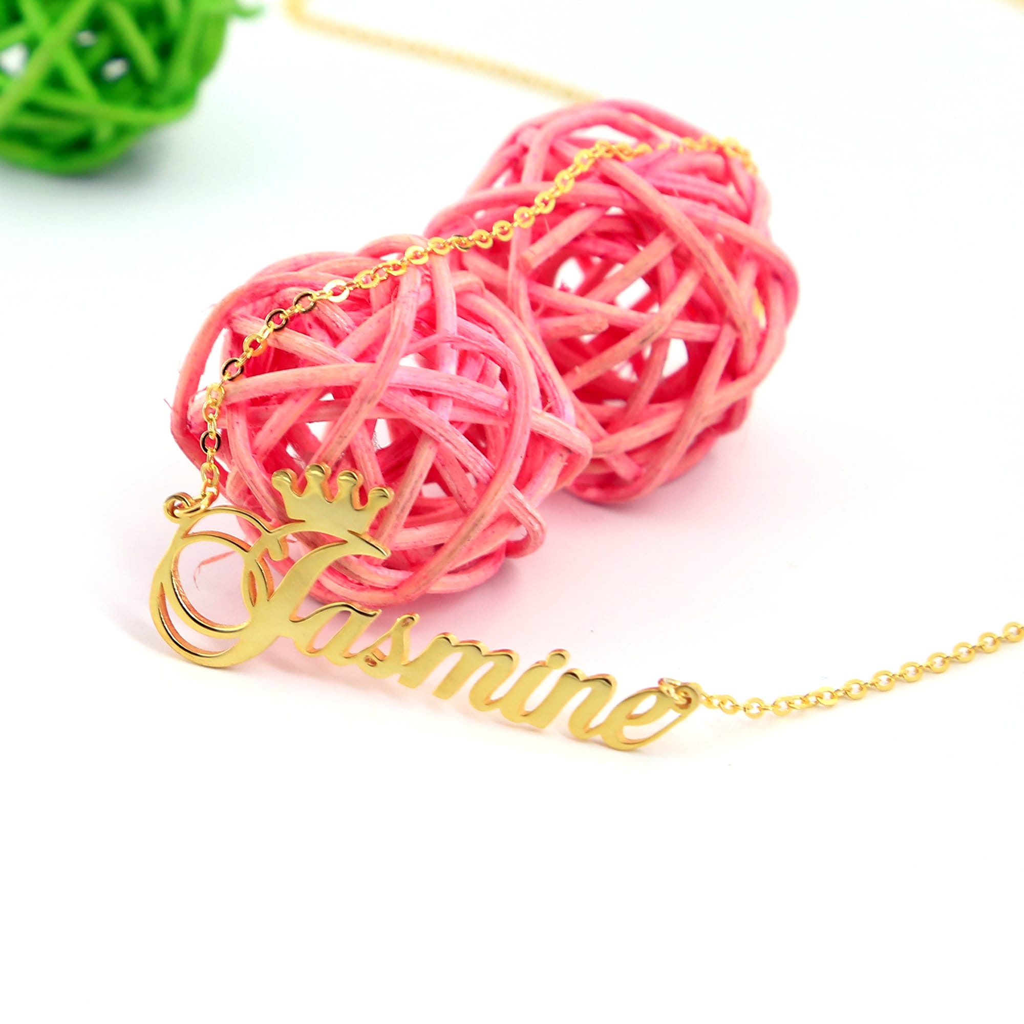 Personalized Crown Name Necklace, Custom Name Necklace, Gold Name ...