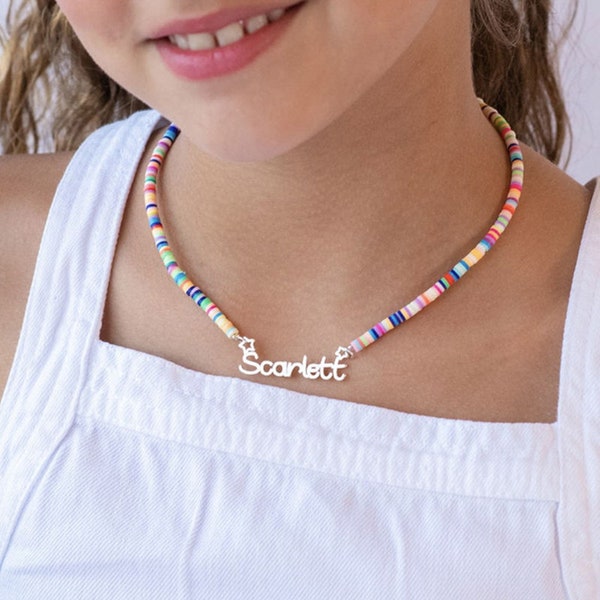 Kids Name Necklace - Etsy