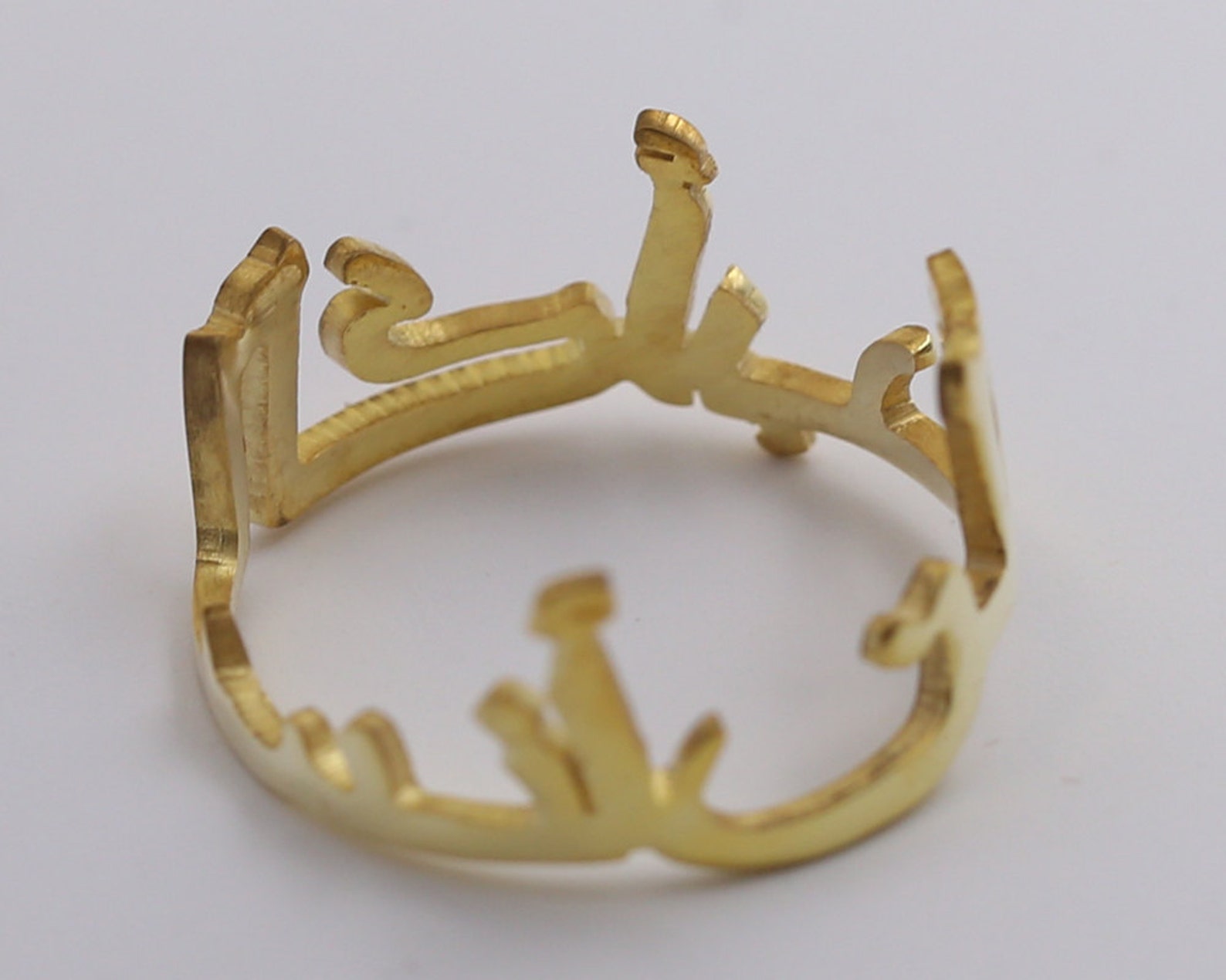 Gold Arabic Name Ring Custom Arabic Words Ring Personalized - Etsy