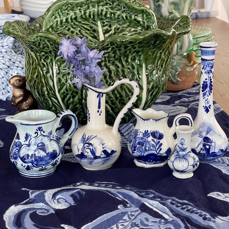 Delft Holland Pitcher Vase - Etsy