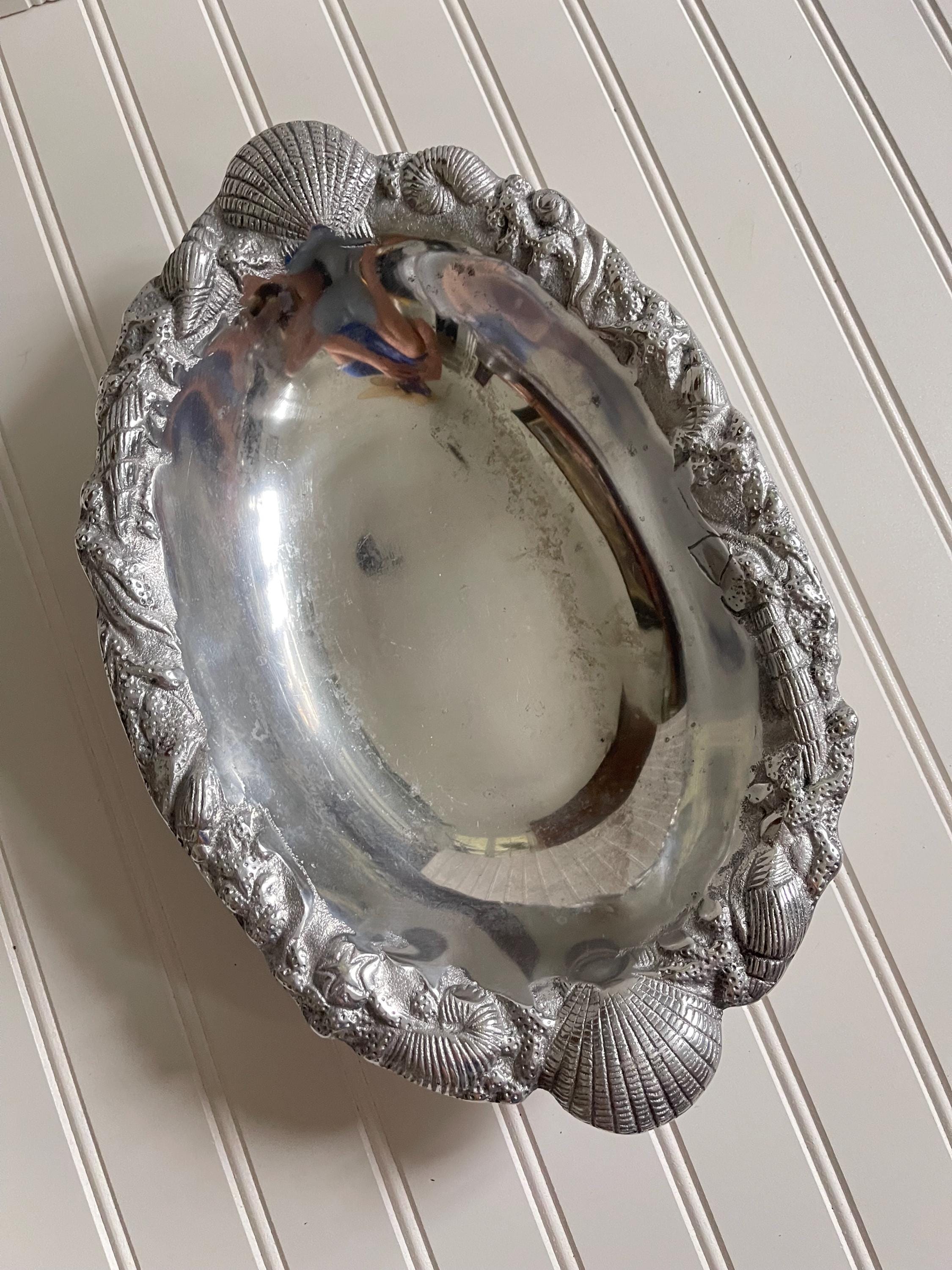 Metal Seashell Bowl Vintage - Etsy