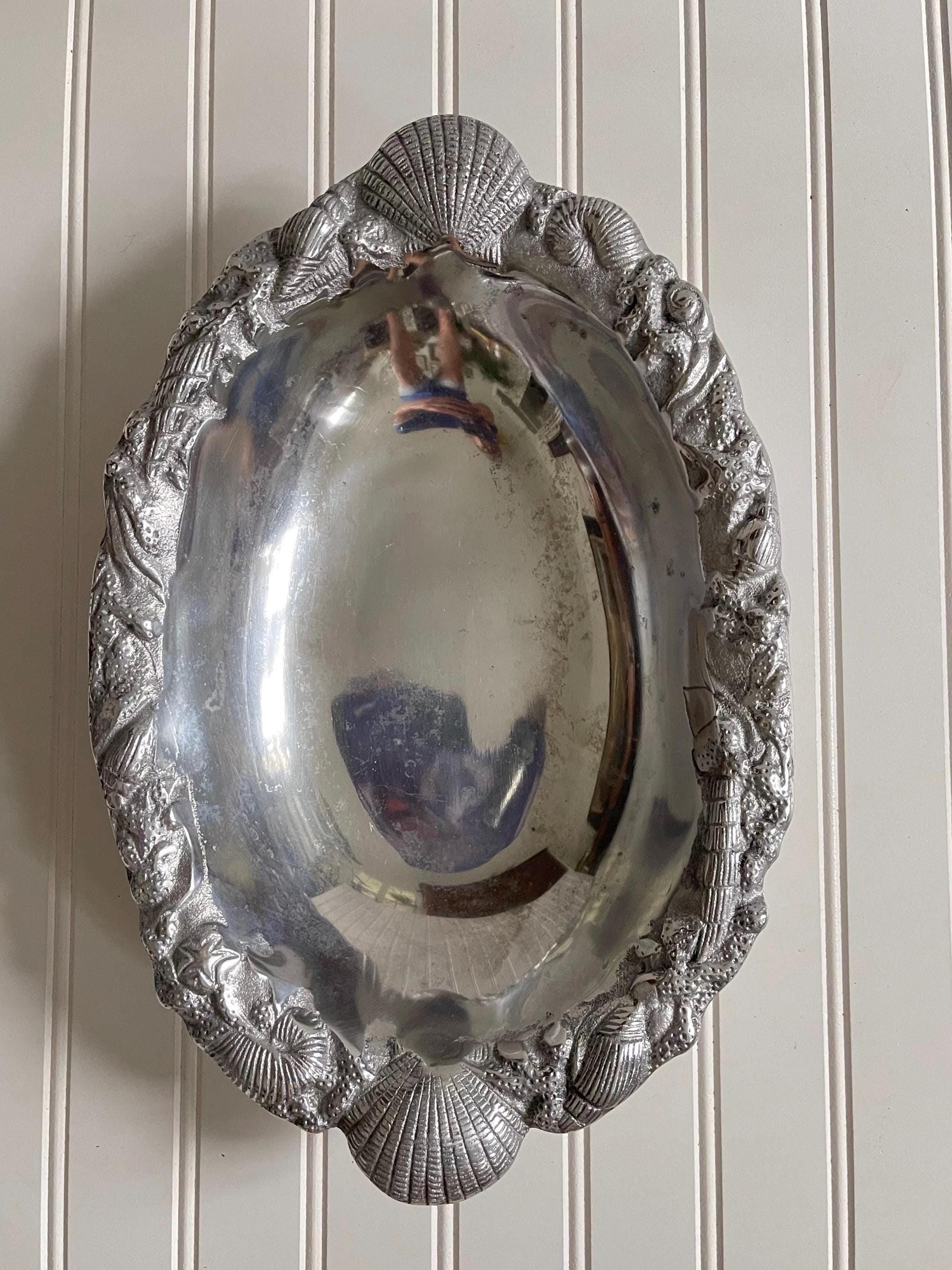 Metal Seashell Bowl Vintage - Etsy
