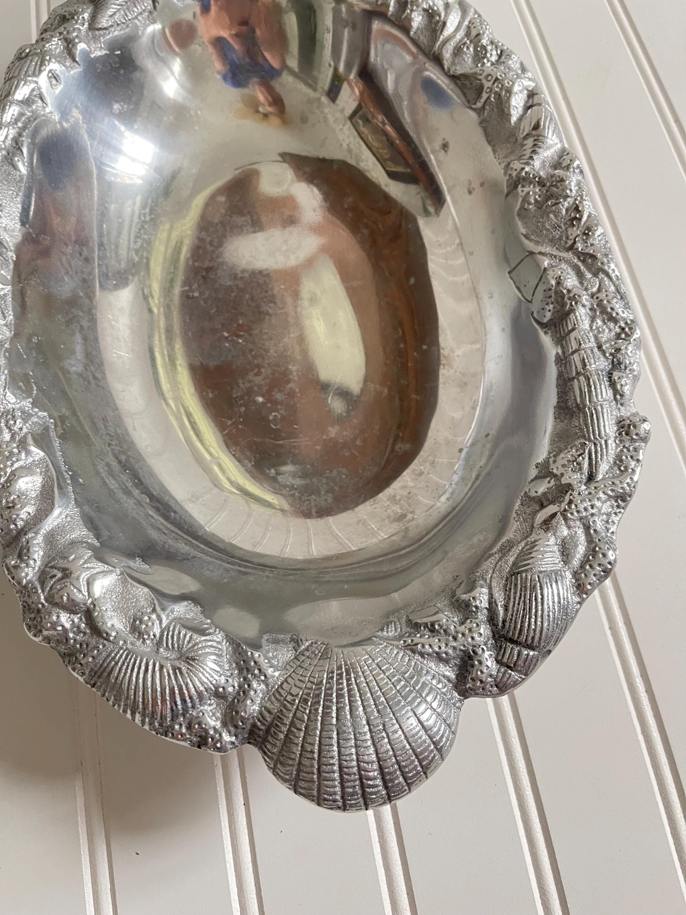 Metal Seashell Bowl Vintage - Etsy