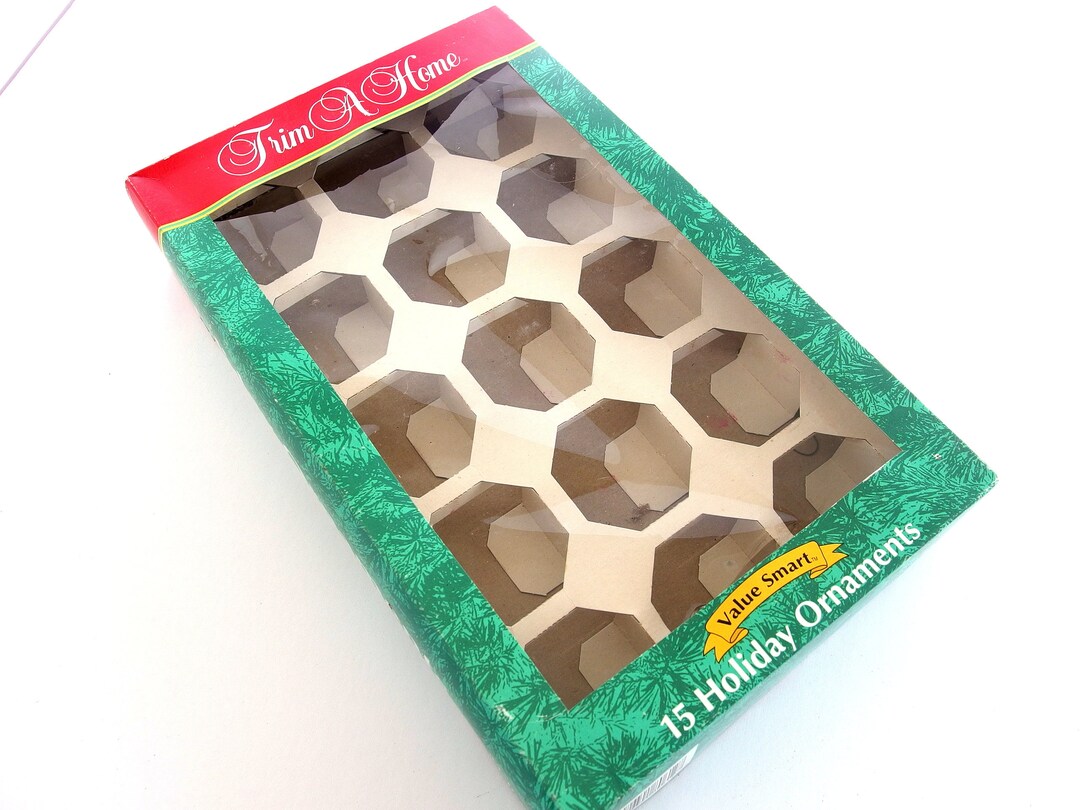 Vintage Empty Christmas Ornament Box, Kmart 15 - Etsy