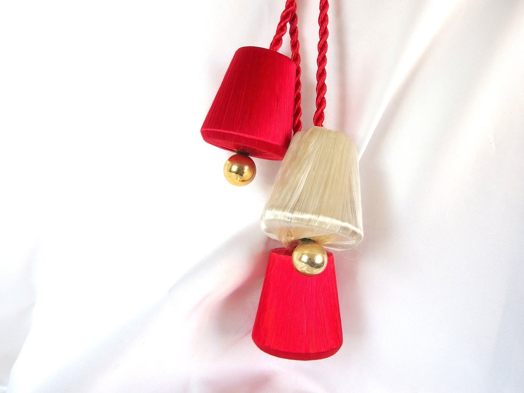 Mod Red and White Satin Door Bells Christmas Holiday Decoration - Etsy