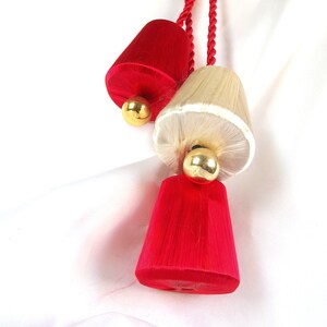 Mod Red and White Satin Door Bells Christmas Holiday Decoration - Etsy