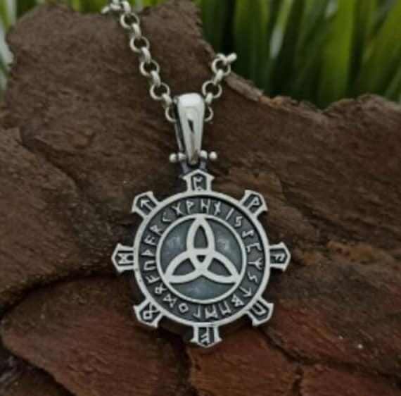 SILVER TRIQUETRA CELTIC Solid Pagan Medallion, Wicca … - Gem