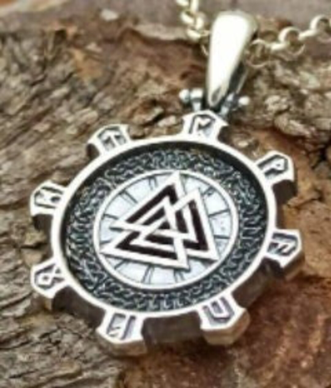 SILVER VALKNUT VIKING Solid Pagan Medallion, Pagan Pendant, Paganism ...