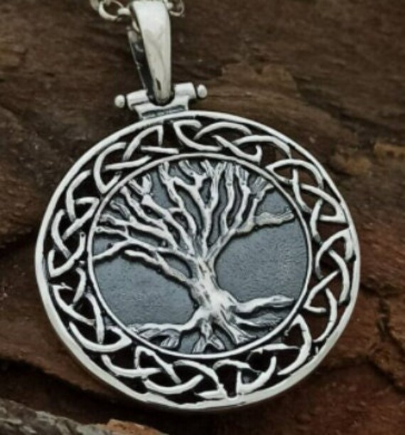 Silver TREE OF LIFE Viking Pagan Yggdrasil Medallion Wicca - Etsy