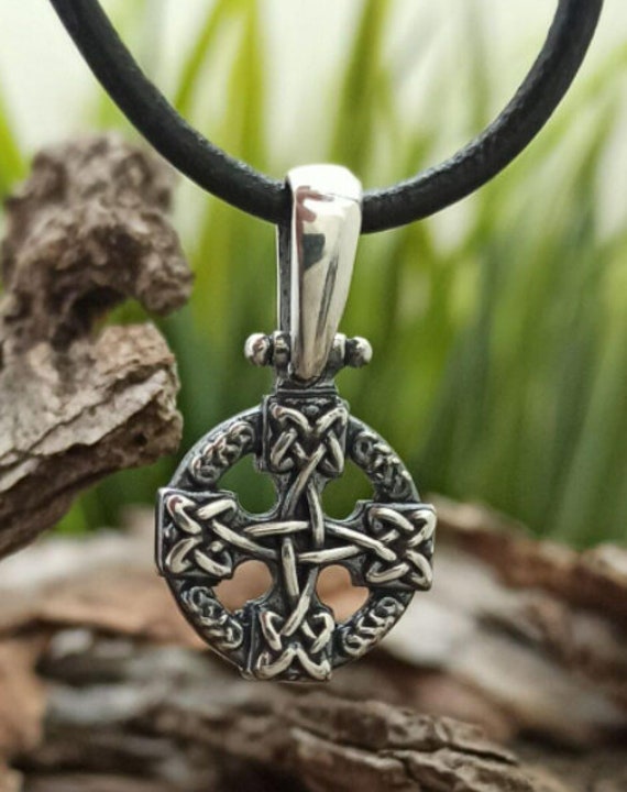 SILVER VIKING PAGAN Stylized Cross Medallion, Wicca P… - Gem