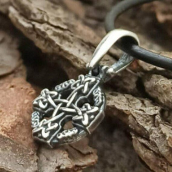 SILVER VIKING PAGAN Stylized Cross Medallion, Wicca P… - Gem