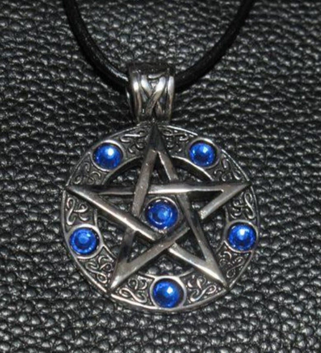 Pentagram Stones Medallion, Wiccan Pendant, Dark Witch Star Locket ...