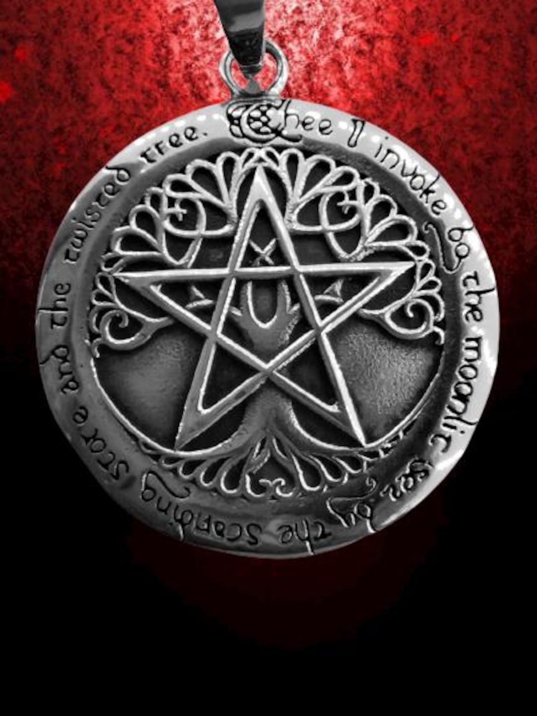 TREE of LIFE PENTAGRAM Viking Pagan Yggdrasil Medallion, Wicca Pagan ...