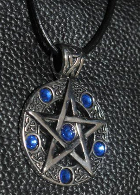 Pentagram Stones Medallion, Wiccan Pendant, Dark Witch Star Locket ...