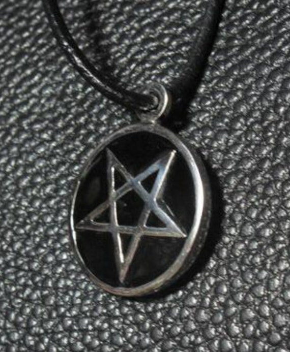 Pentagram Medallion Wiccan Pentacle Pendant Dark Witch Star | Etsy