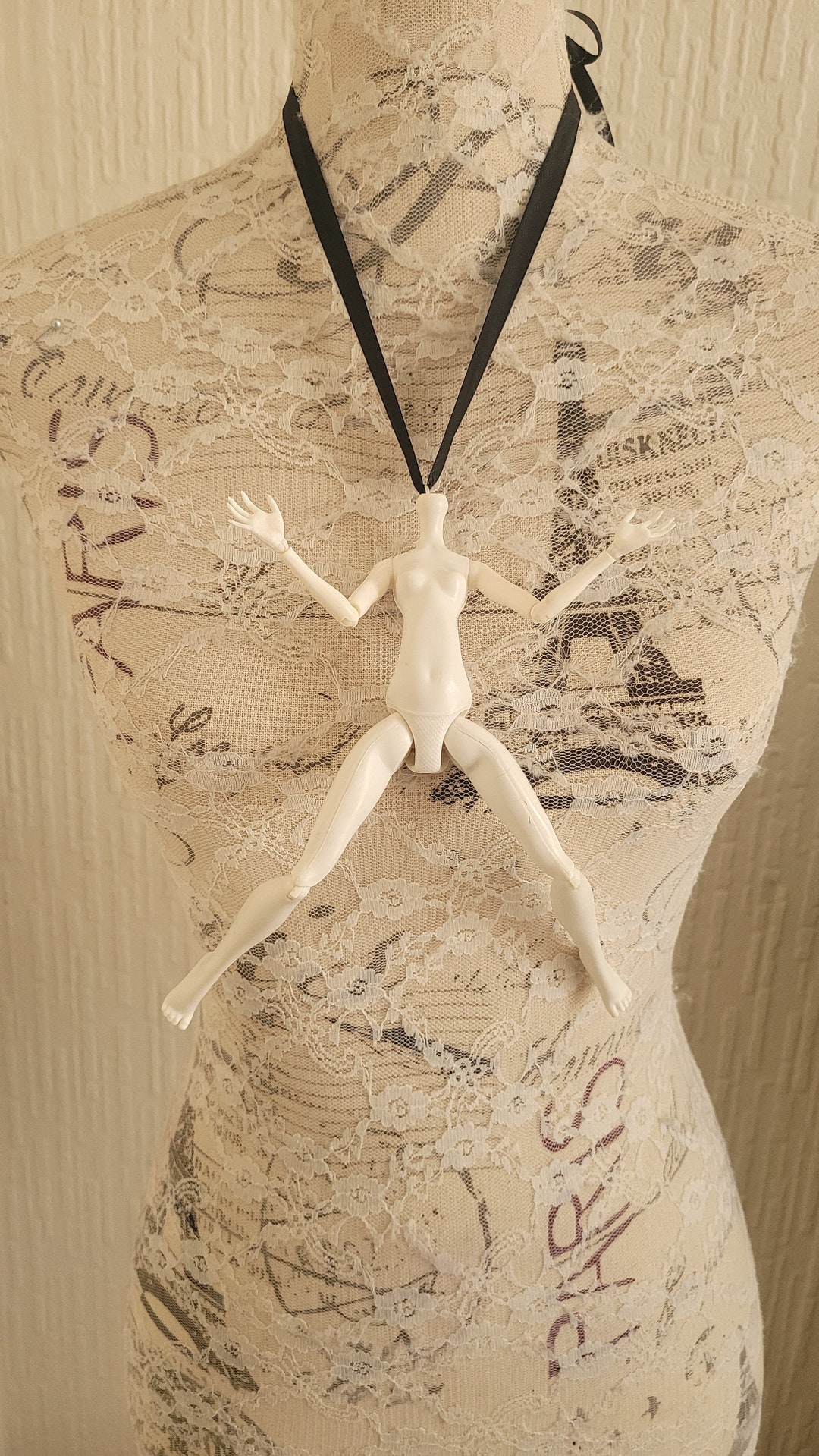White Ghost Monster High Body Pendant Necklace - Etsy