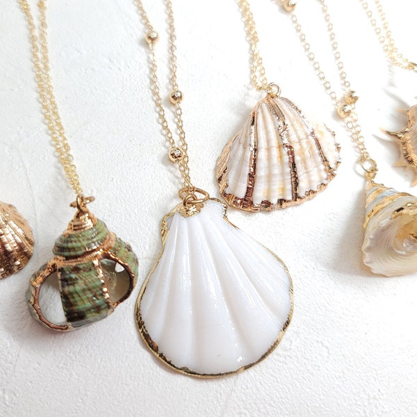 Real Gold Shell Jewelry - Etsy