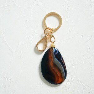 Onyx Keychain, Crystal Keychain, Gemstone Keychain, Boho Keychain ...