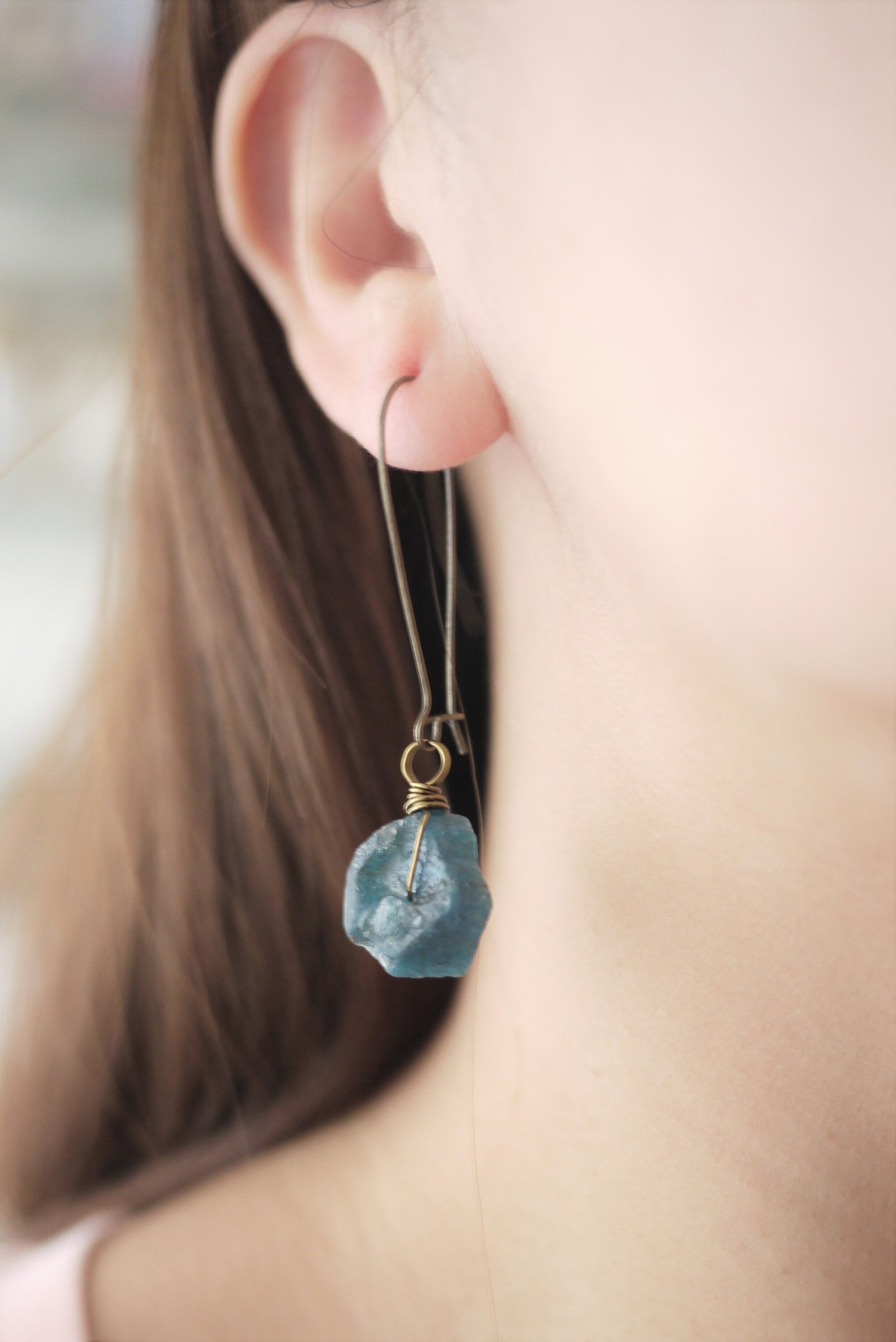 Raw Quartz Earrings Raw Crystal Earrings Gemstone Earrings - Etsy Hong Kong