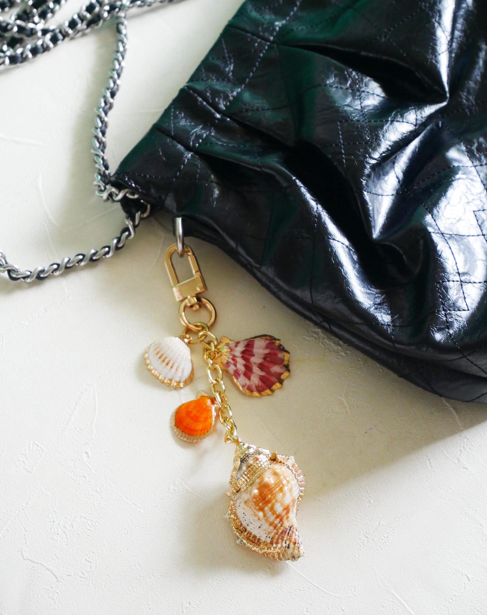 Sea Shell Keychain, Gold Shell Keychain, Natural Seashell, Ocean Gift ...
