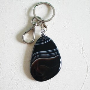 Onyx Keychain, Crystal Keychain, Gemstone Keychain, Boho Keychain ...