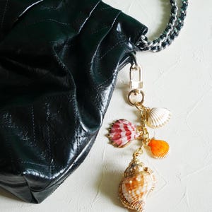 Sea Shell Keychain, Gold Shell Keychain, Natural Seashell, Ocean Gift ...