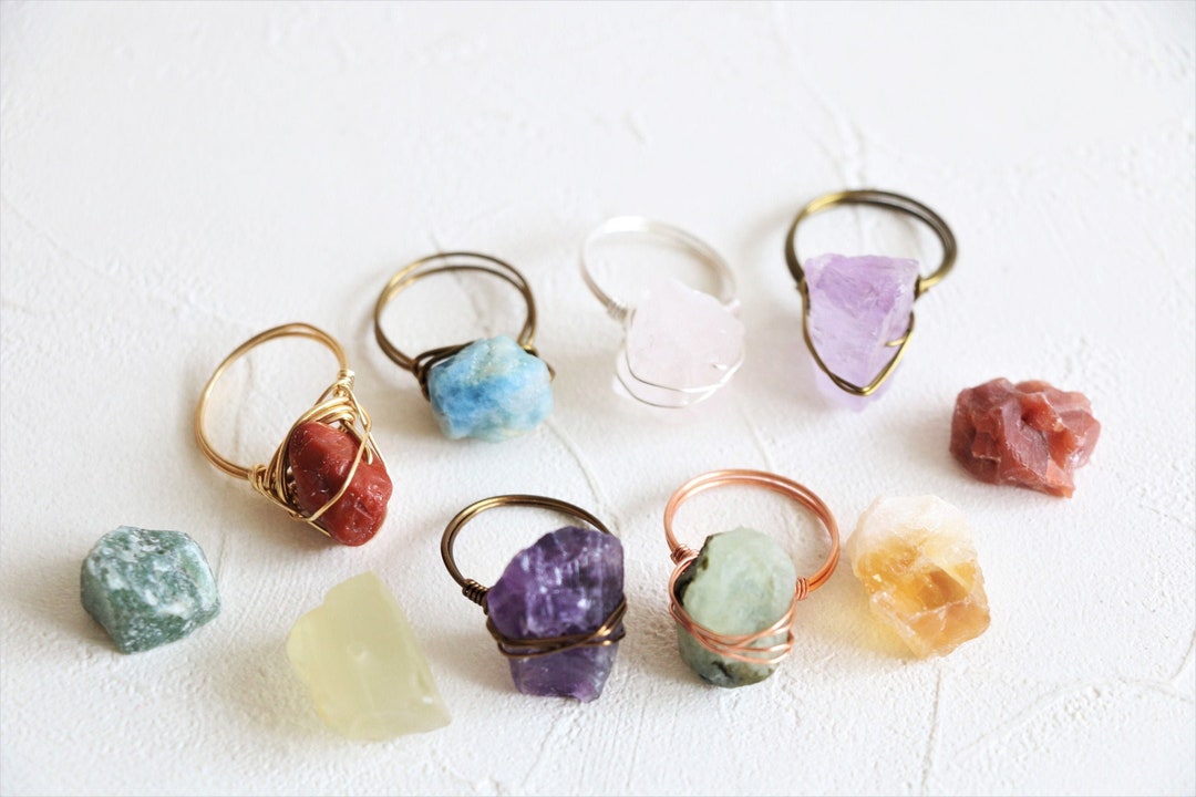 Crystal Ring for Women Natural Stone Ring Crystal Quartz Ring ...