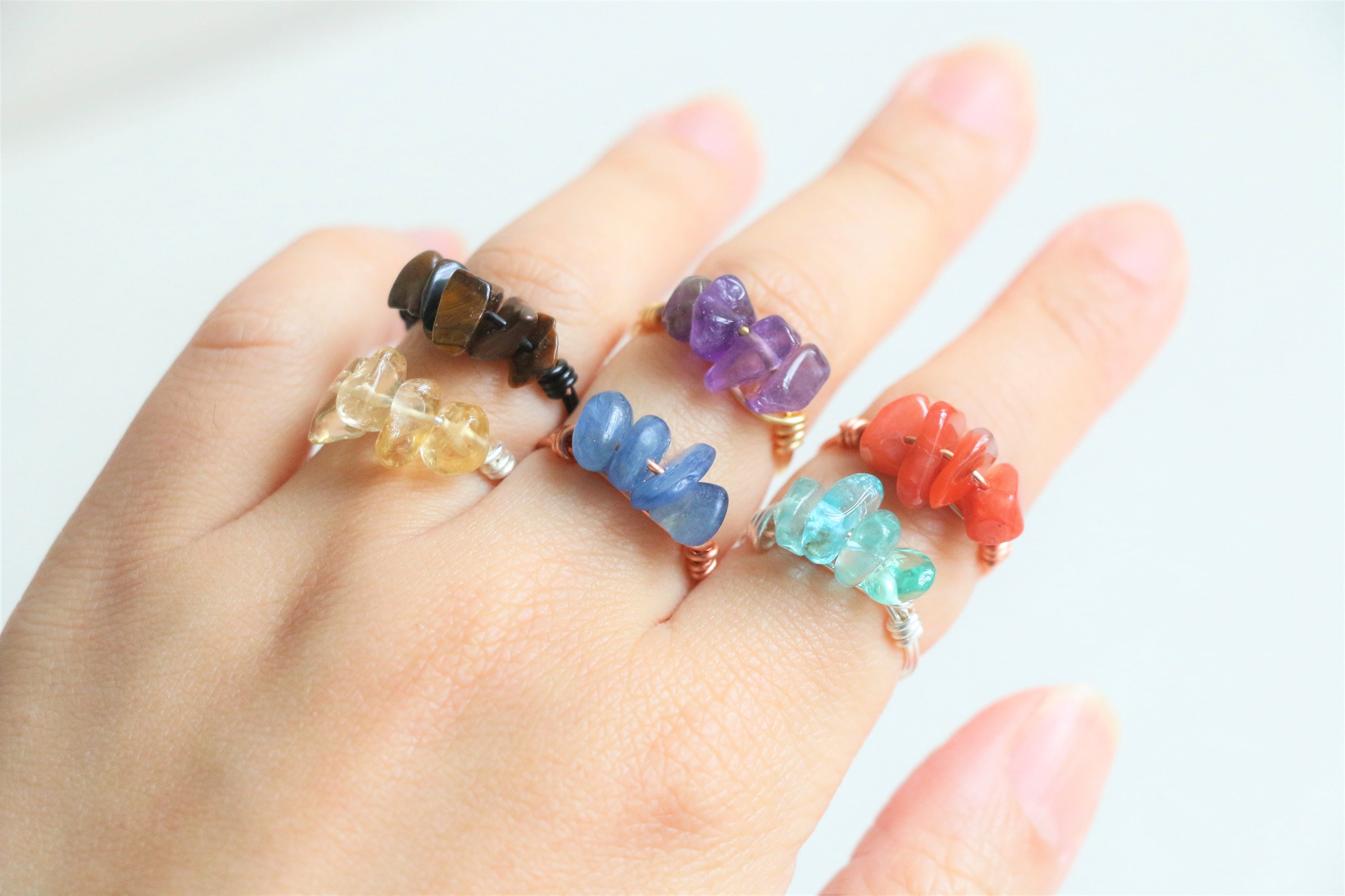 Crystal Ring for Women Natural Stone Ring Crystal Quartz Ring ...