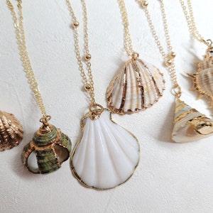 Shell Necklace Gold, Sea Shell Necklace, Beach Necklace, Boho Necklace ...