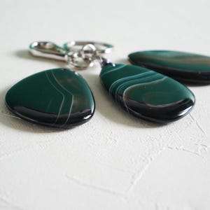 Onyx Keychain, Crystal Keychain, Gemstone Keychain, Boho Keychain ...