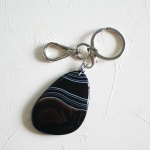 Onyx Keychain, Crystal Keychain, Gemstone Keychain, Boho Keychain ...
