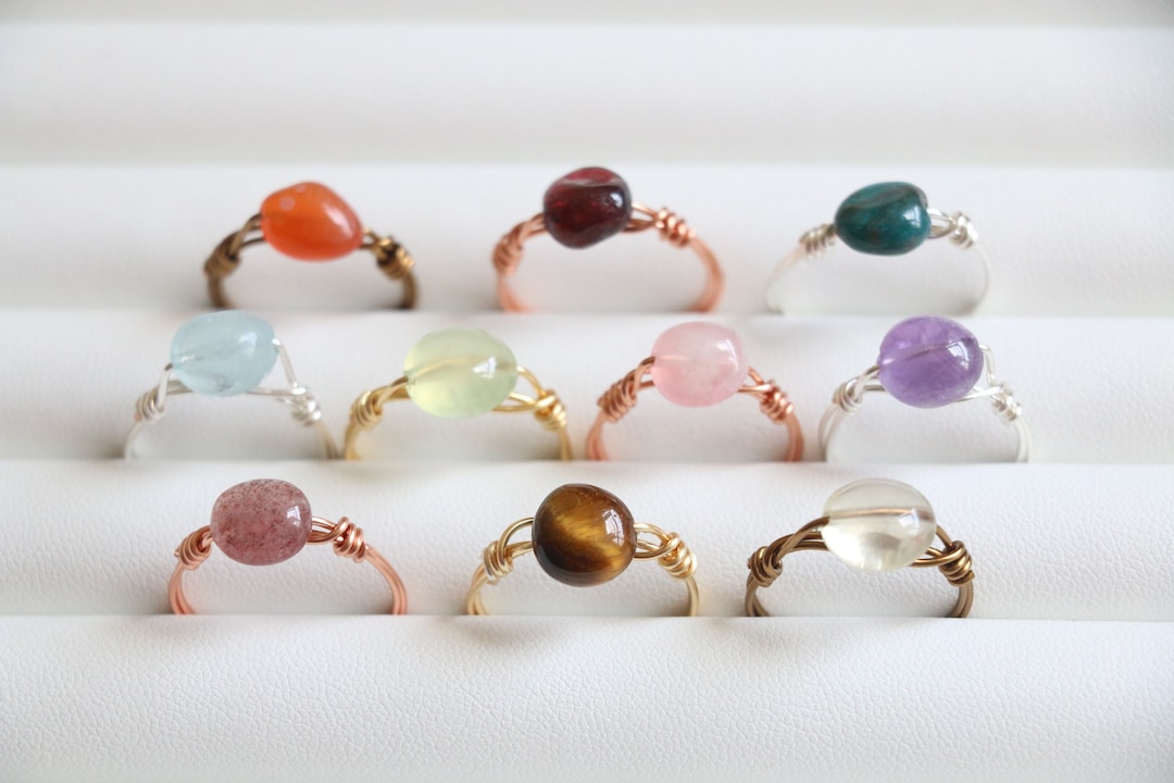 Crystal Ring for Women Natural Stone Ring Crystal Quartz Ring ...
