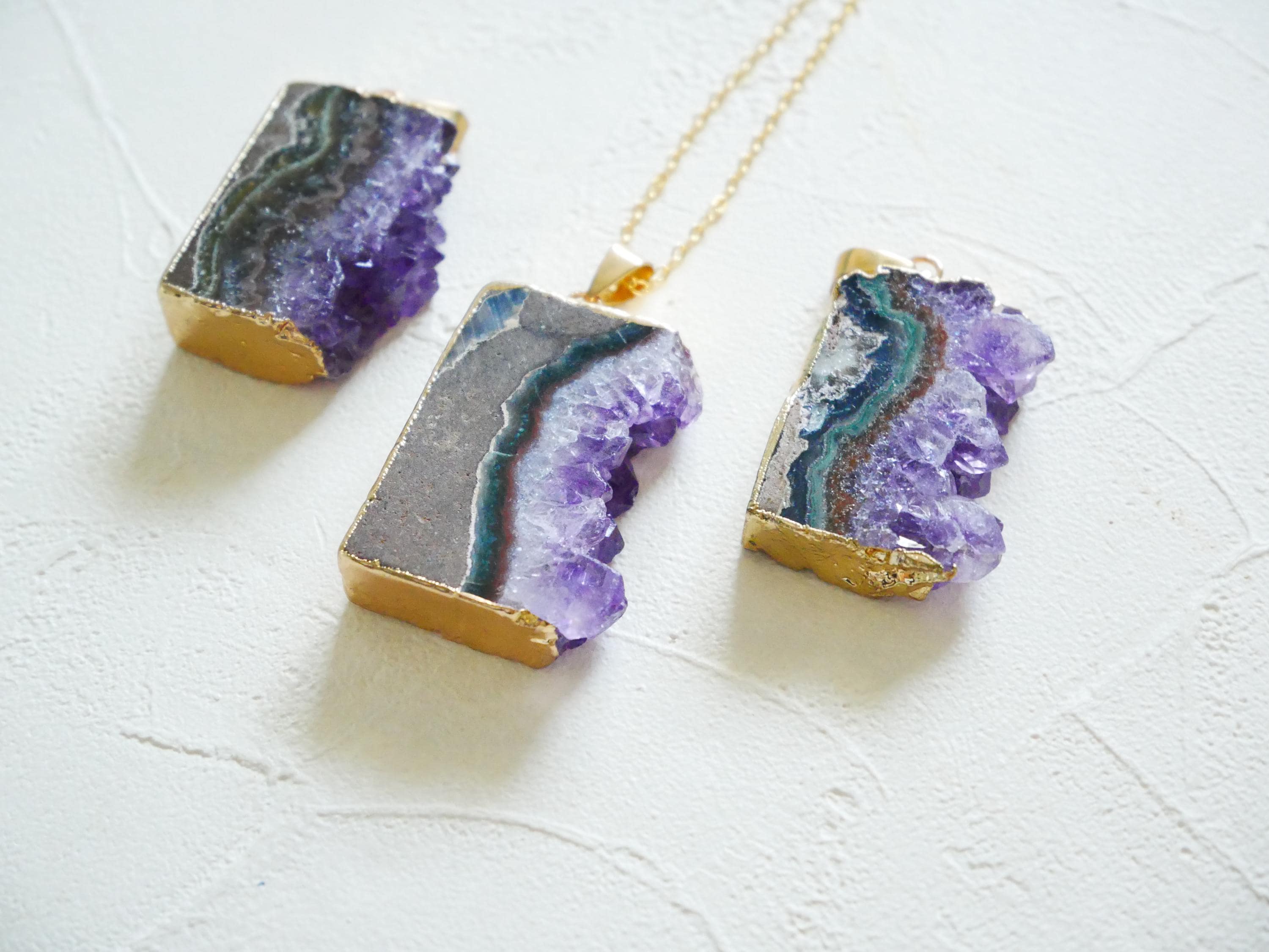 Amethyst Necklace, Raw Crystal Necklace, Natural Crystal Necklace ...