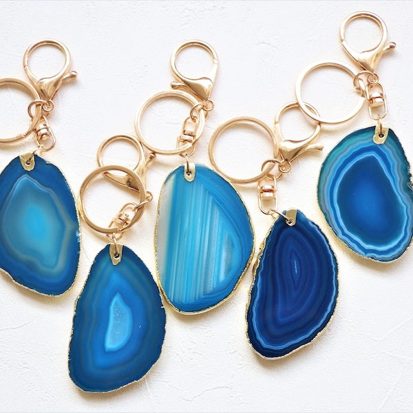 Gemstone Keychain - Etsy