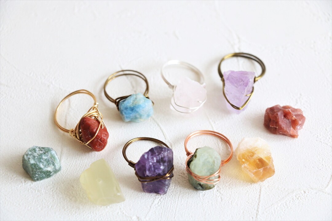 Crystal Ring for Women Natural Stone Ring Crystal Quartz Ring - Etsy