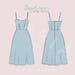 A-line Strap Dress Sewing Pattern: Princess Seams, Inseam Pockets (PDF ...