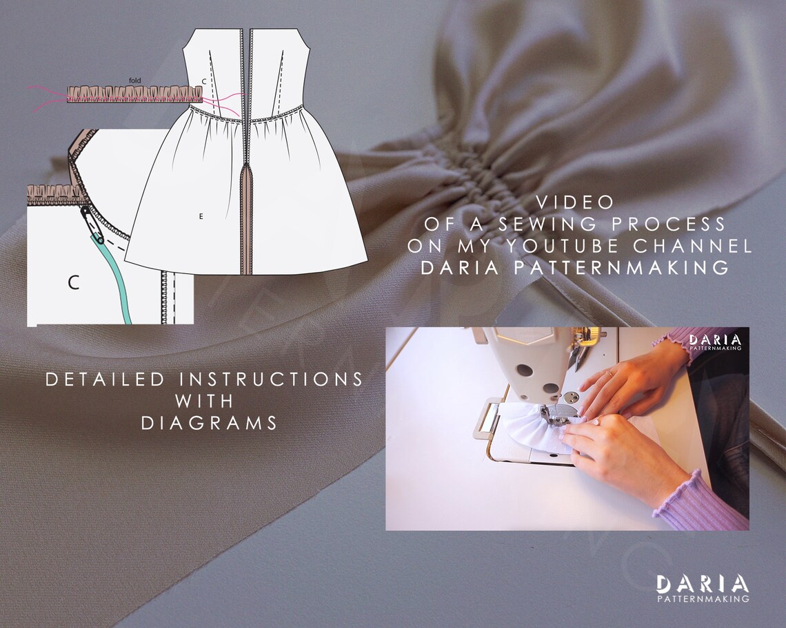 Sweetheart Dress With Drawstring Detail and Puff Sleeves EU - Etsy