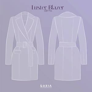 Luster Blazer Dress Sewing Pattern: Quilted Belt (PDF Download) - Etsy