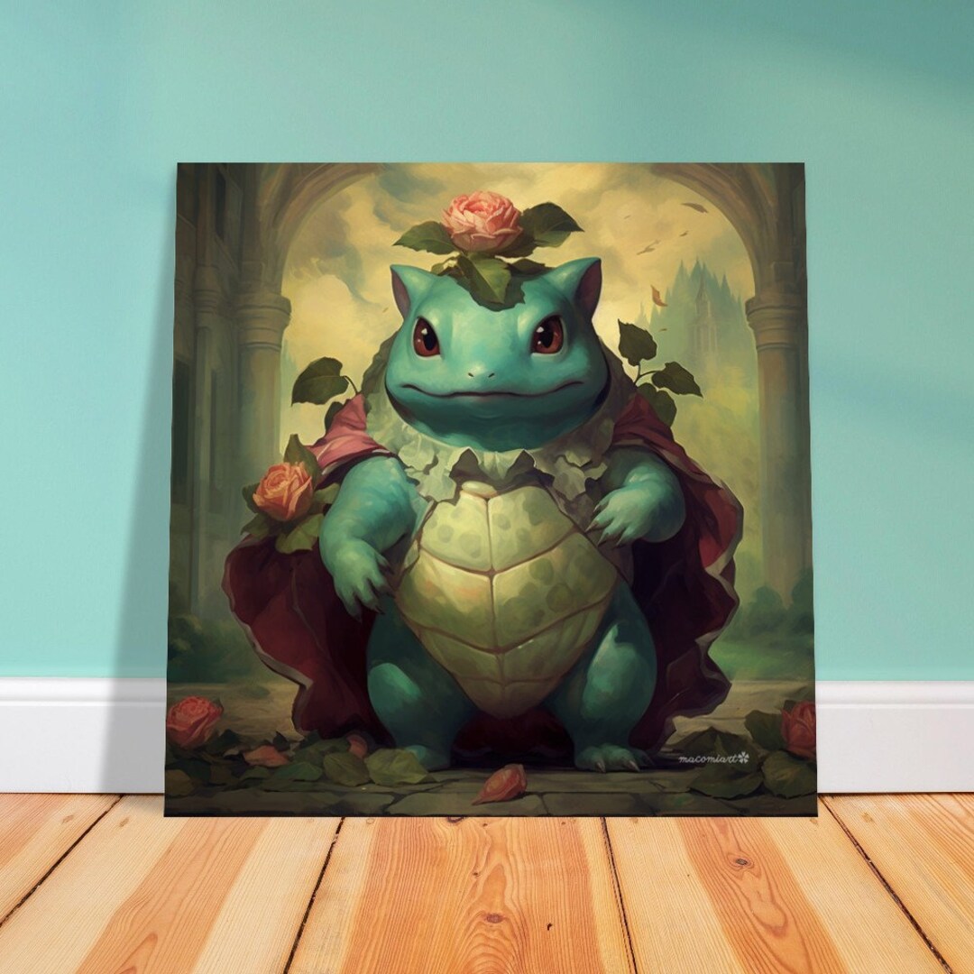 Wall Art Bulbasaur Renaissance Painting - Etsy