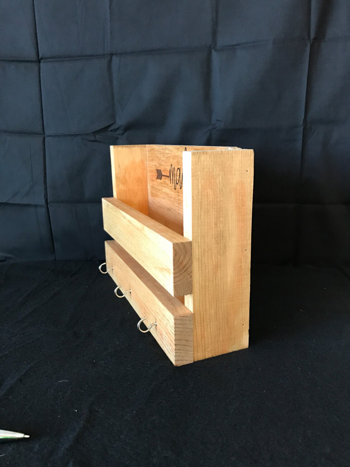 Custom Rustic Mail Organizer and Key Rack - Etsy