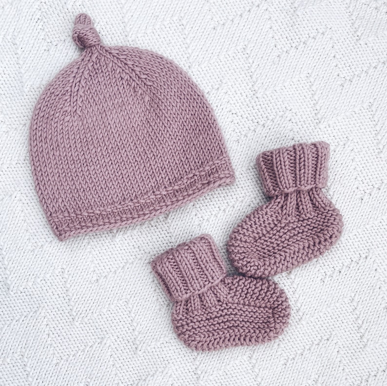 Baby Booties & Beanie Knitting Pattern Bundle X Beginner - Etsy